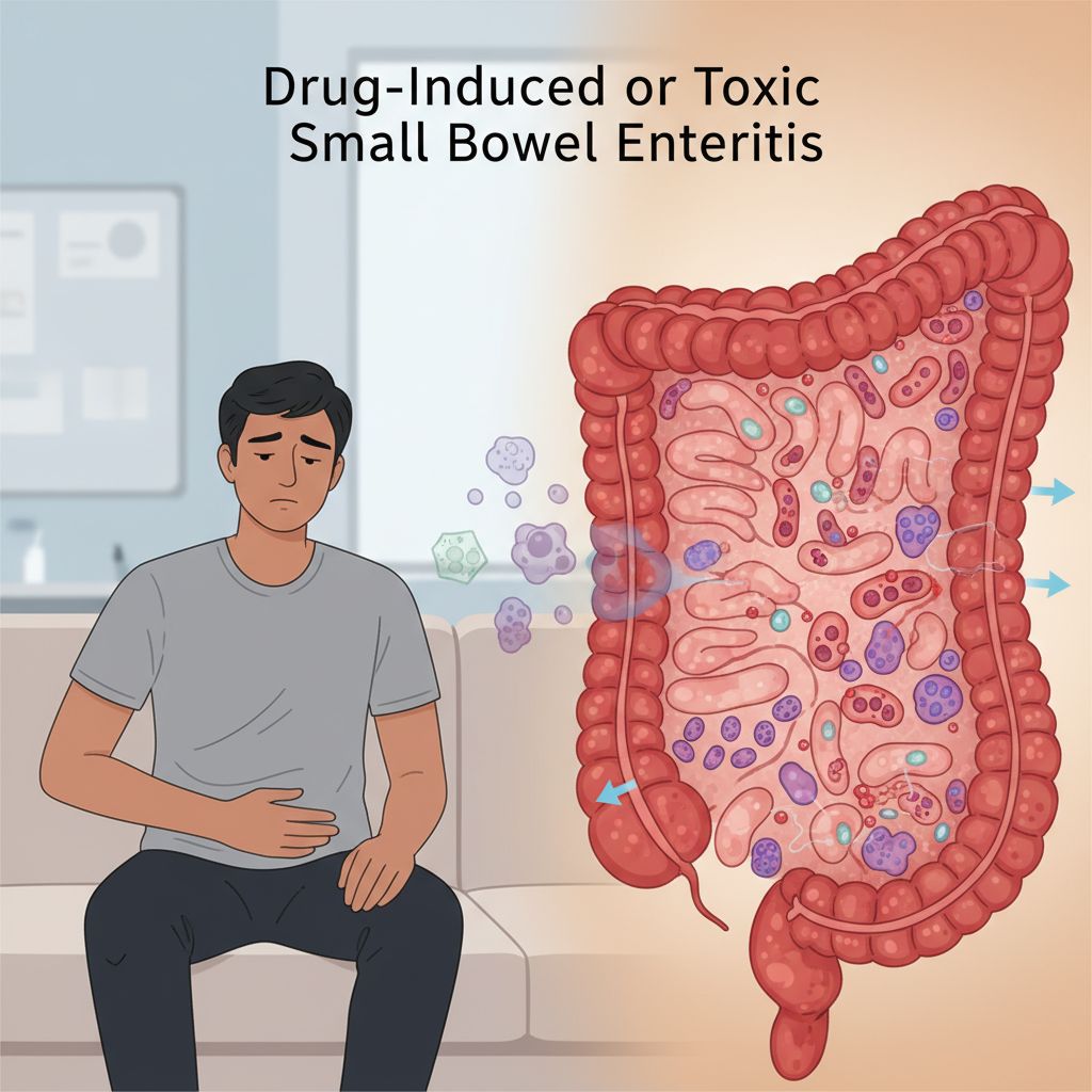 O que é Enterite induzida por drogas ou tóxica do intestino delgado e ...