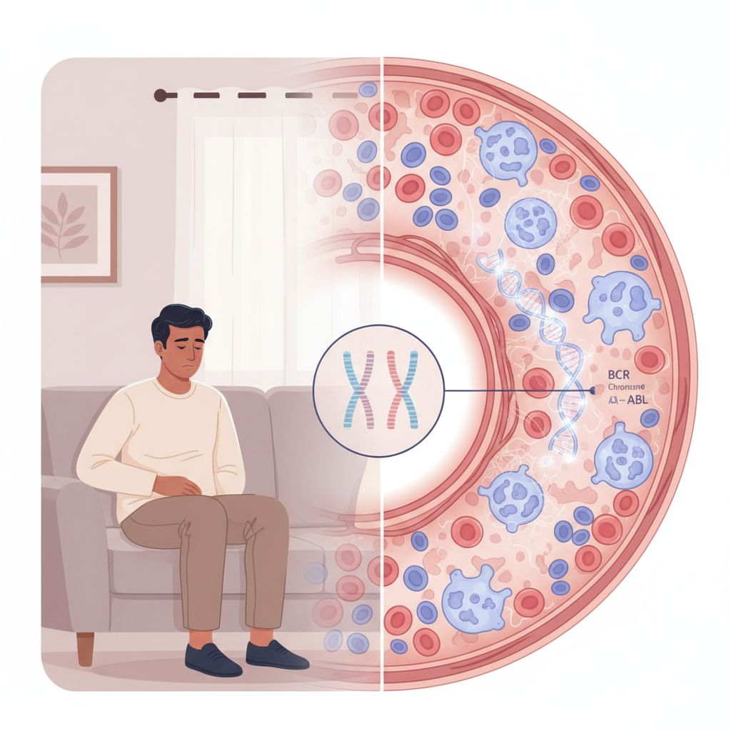 O que é Leucemia mieloide crônica, cromossomo Filadélfia (Ph1) positivo ...