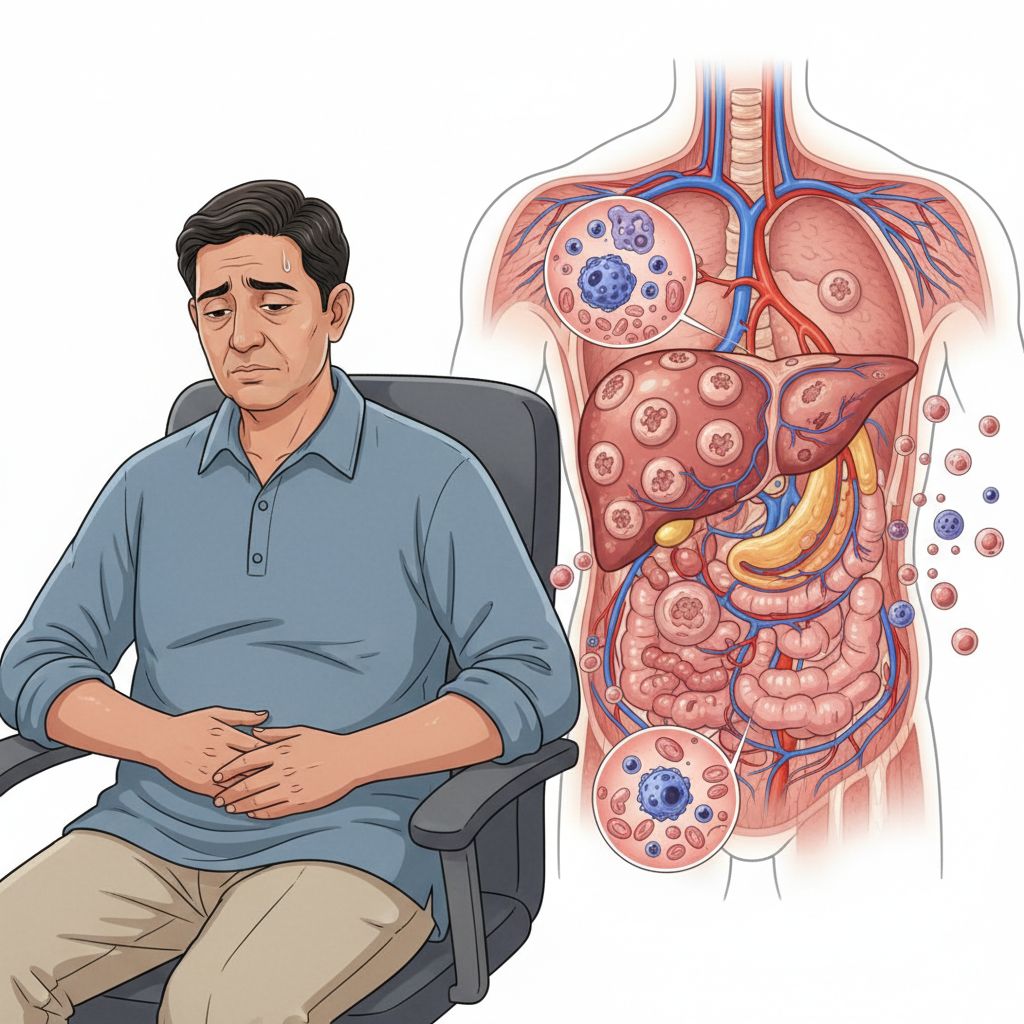 O que é Metástase de neoplasia maligna no fígado ou ducto biliar intra ...