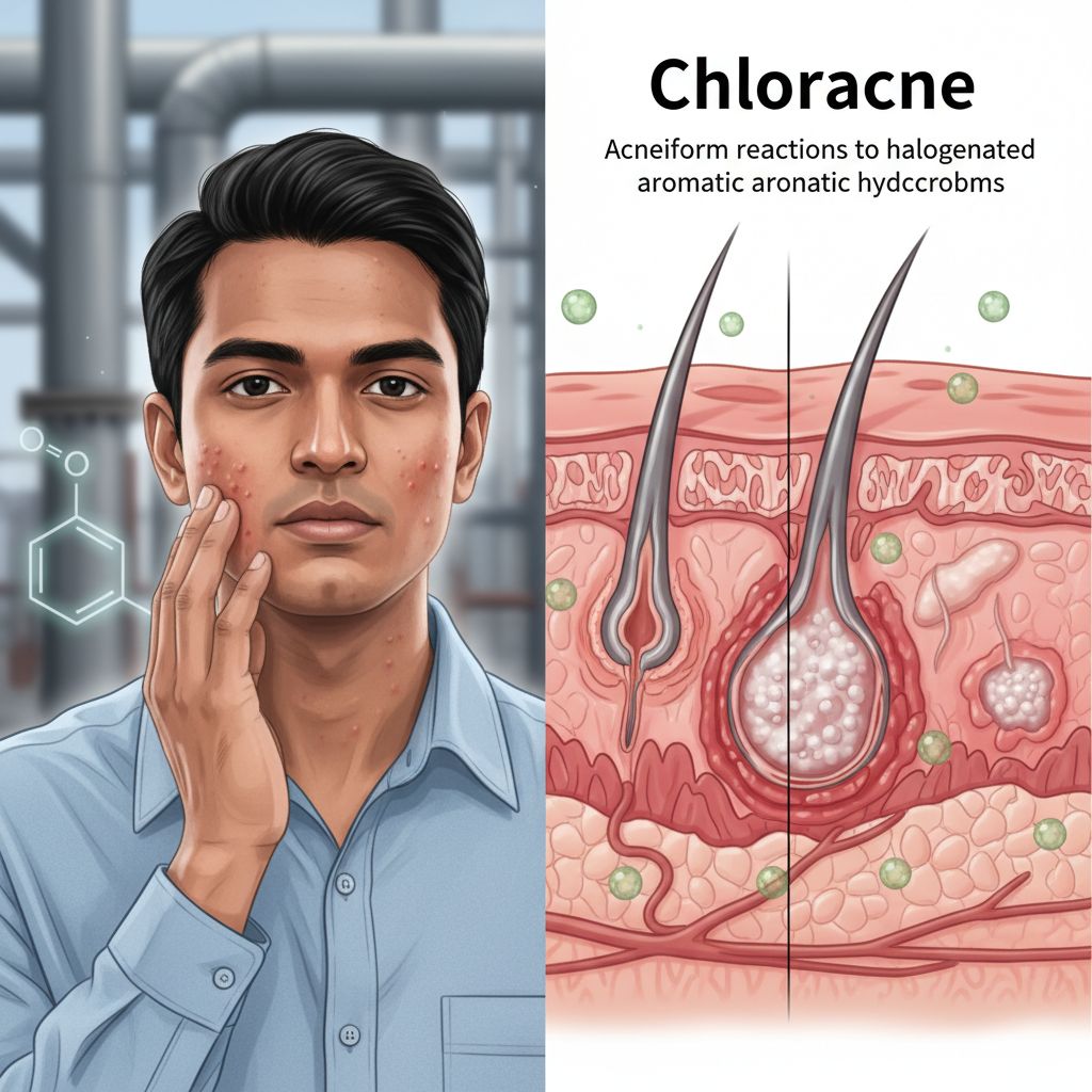 O que é Reações acneiforme a hidrocarbonetos aromáticos halogenados e ...